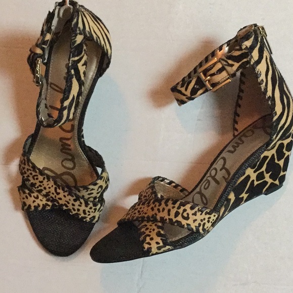 Sam Edelman | Shoes | Leopard Print Wedge | Poshmark